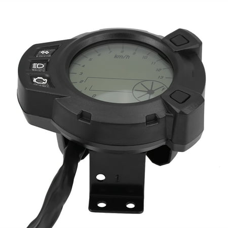 Qiilu Motorcycle Instruments LCD Speedometer Odometer Tachometer for ...