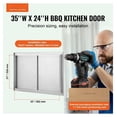 BBQ Access Door 35W x 24H Inch, Stainless Steel Double Outdoor Kitchen ...