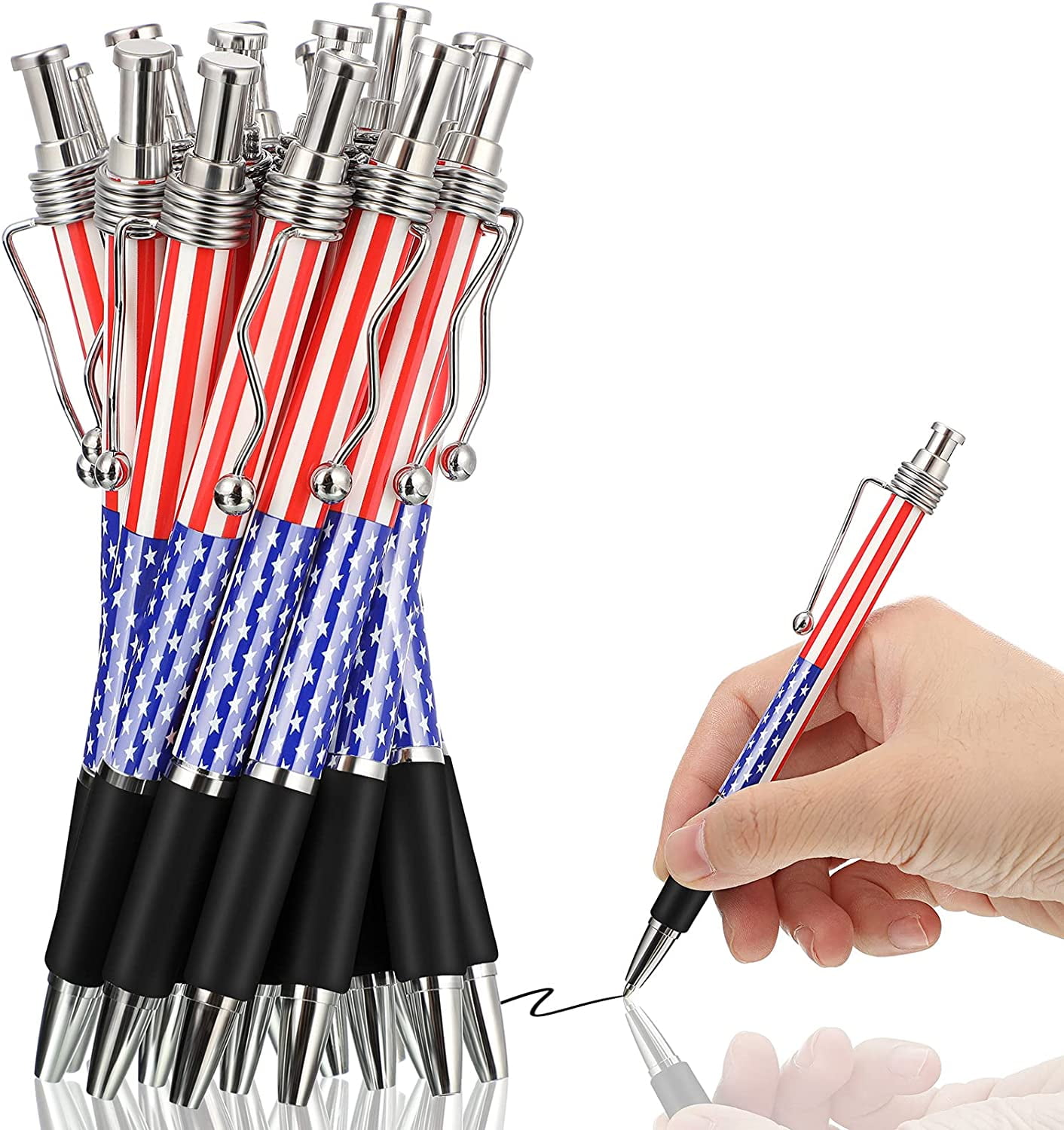 American Flag Ballpoint Pen USA Patriotic Themed Pens 1.0mm Black Ink ...