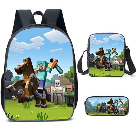 Minecraft School Bag Anime Notebook Laptop Backpack School Bag ...