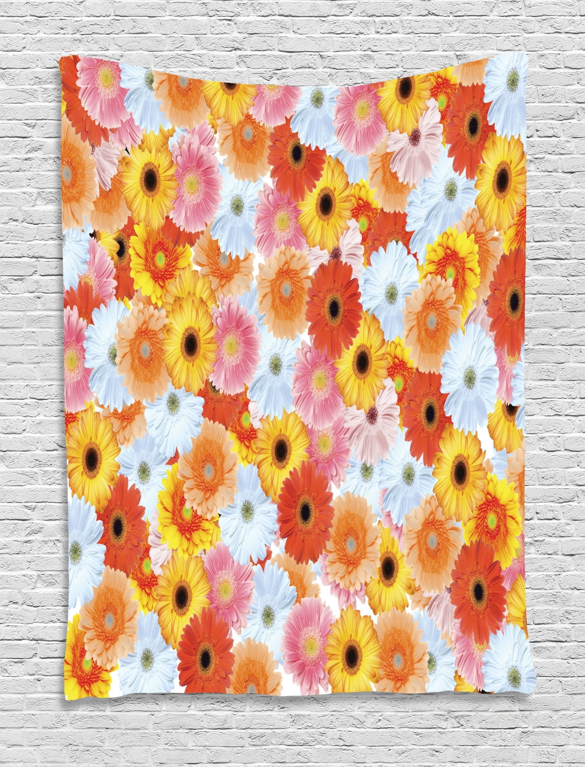 Gerber Daisy Tapestry, Pattern with Realistic Fresh Growth of Summer ...