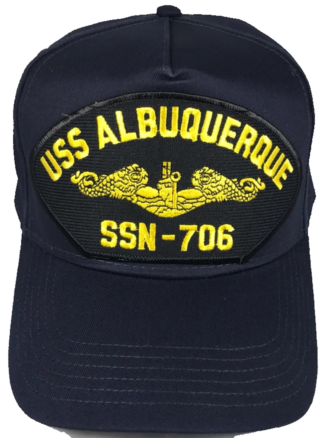 USS ALBUQUERQUE SSN-706 SHIP HAT GOLD DOLPHINS - NAVY BLUE - Veteran ...
