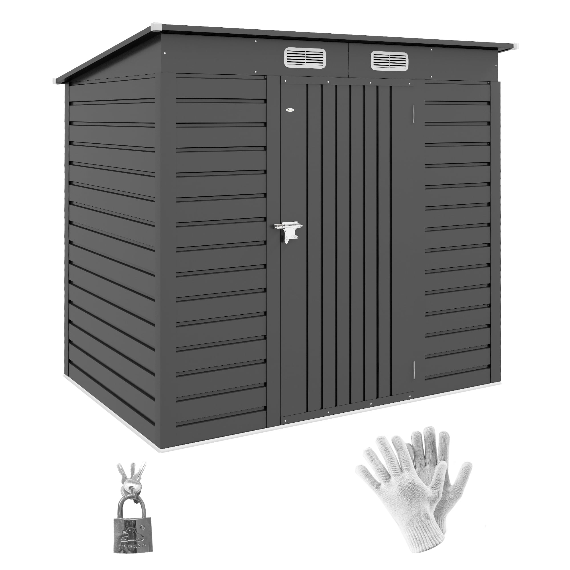 Click here for Outsunny 6 X 4ft Metal Garden Storage Shed With 2... prices