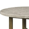 Acme Karsen Round Dining Table in Marble and Rustic Oak Indoor ...