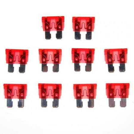 10 Pieces 10A 32V Red Standard Fuses Replacement Motorcycle SUV ...