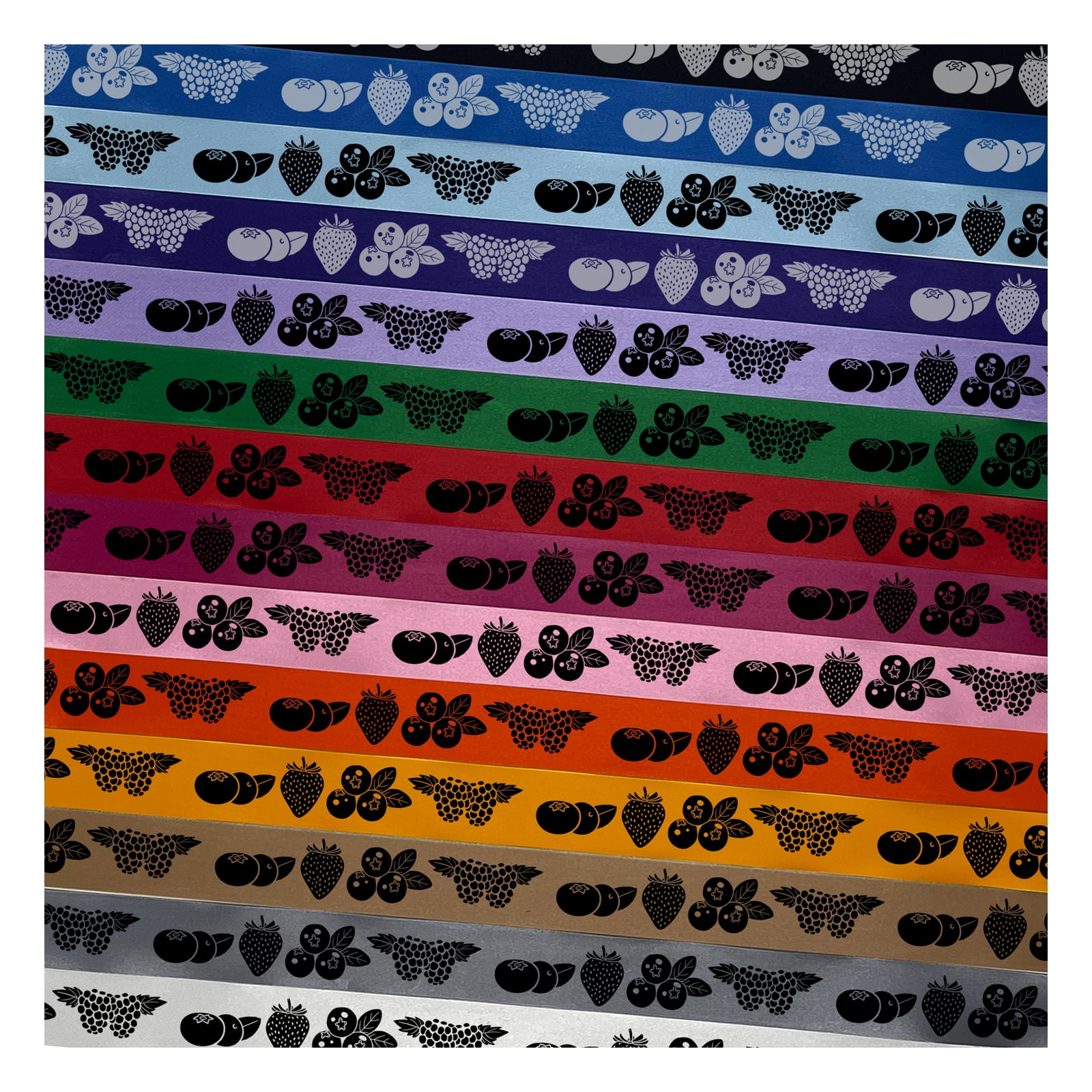 Bunches of Berries Border Raspberry Blueberry Strawberry Cranberry ...