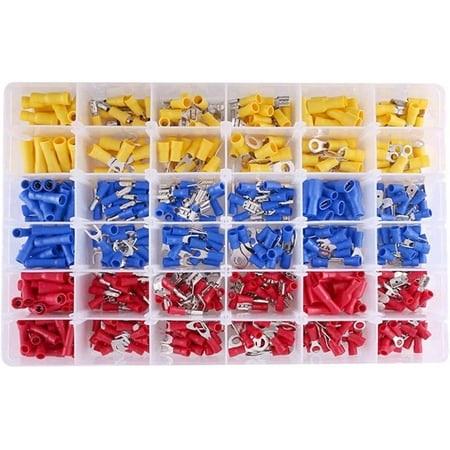 Crimp Connectors 840PCS Insulated Electrical Terminals Assortment Kit ...