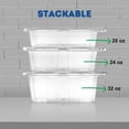 24 oz RPET Clear Hinged Lid Tamper Evident Container – 200 Pcs ...