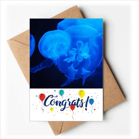 Ocean Jellyfish Science Nature Picture Wedding Cards Congratulations ...