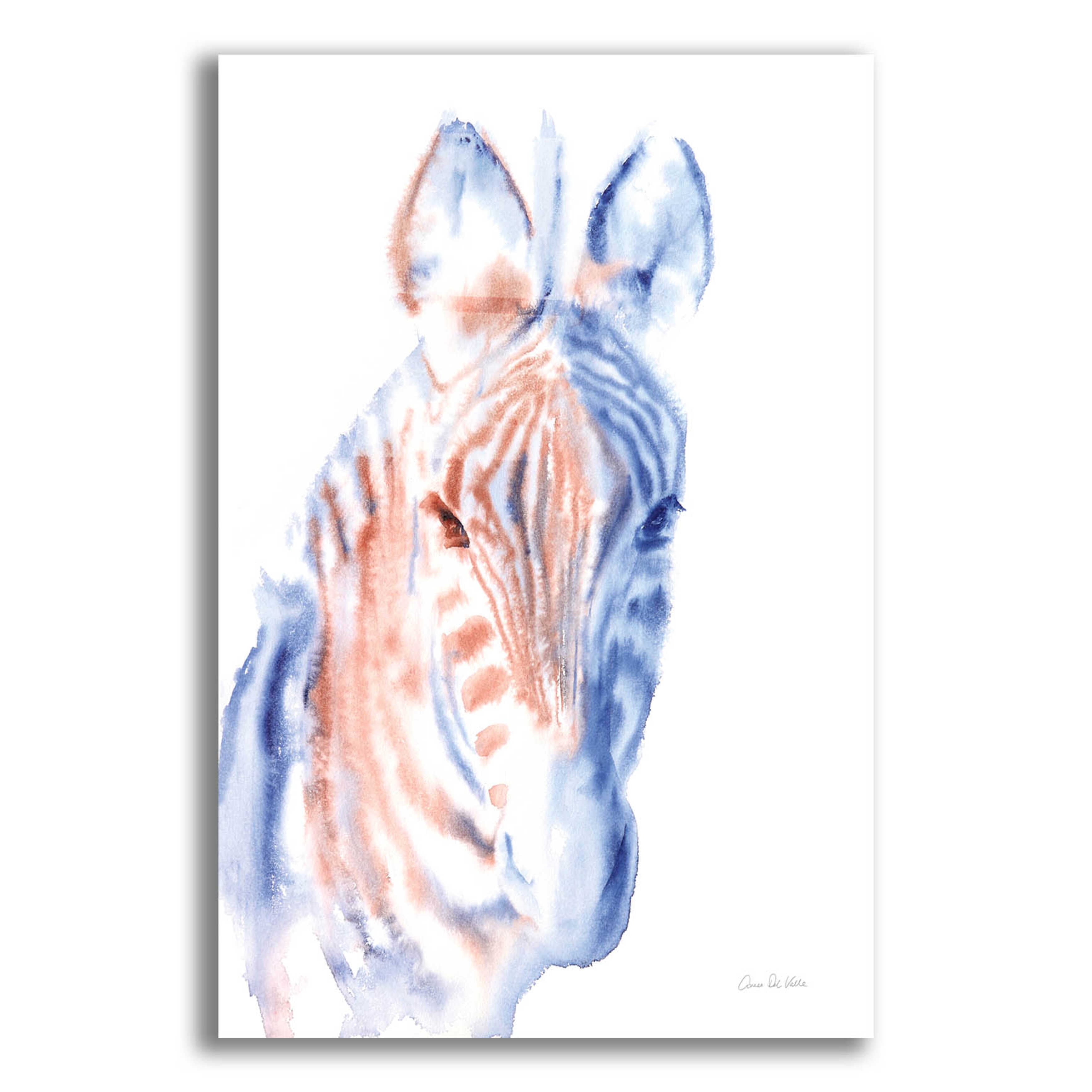 Epic Art 'Copper And Blue Zebra' by Alan Majchrowicz, Acrylic Glass ...