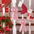 Pink Christmas Bows Decorations, 11"x 21.2" Large Christmas Tree Topper ...