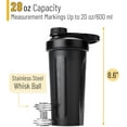 Mr. Pen Protein Shaker Bottle, 28 oz, Black, Mixing Ball Included ...