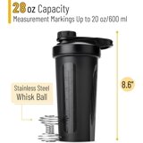Mr. Pen Protein Shaker Bottle, 28 oz, Black, Mixing Ball Included ...