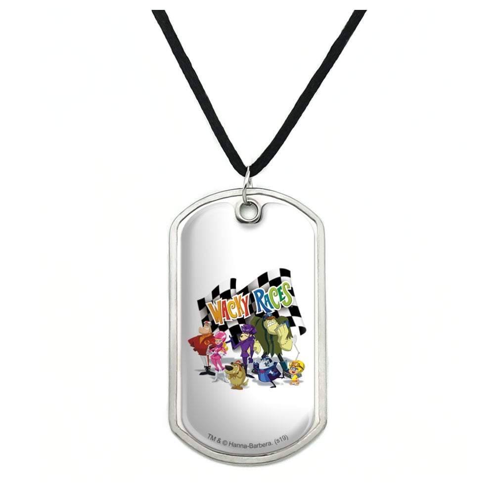 Wacky Races Crew Military Dog Tag Pendant Necklace with Cord - Walmart.com