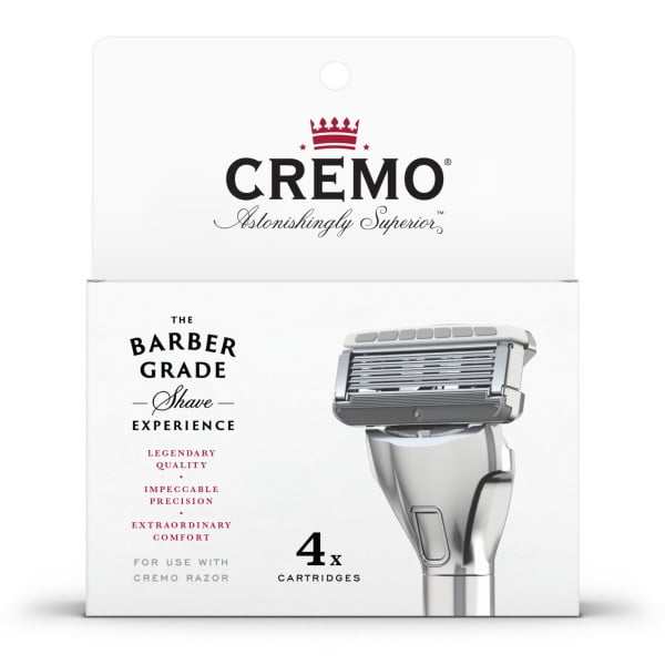 Cremo 5-Blade Barber Grade Mens Razor Cartridge Refills 4 Ct - Walmart.com