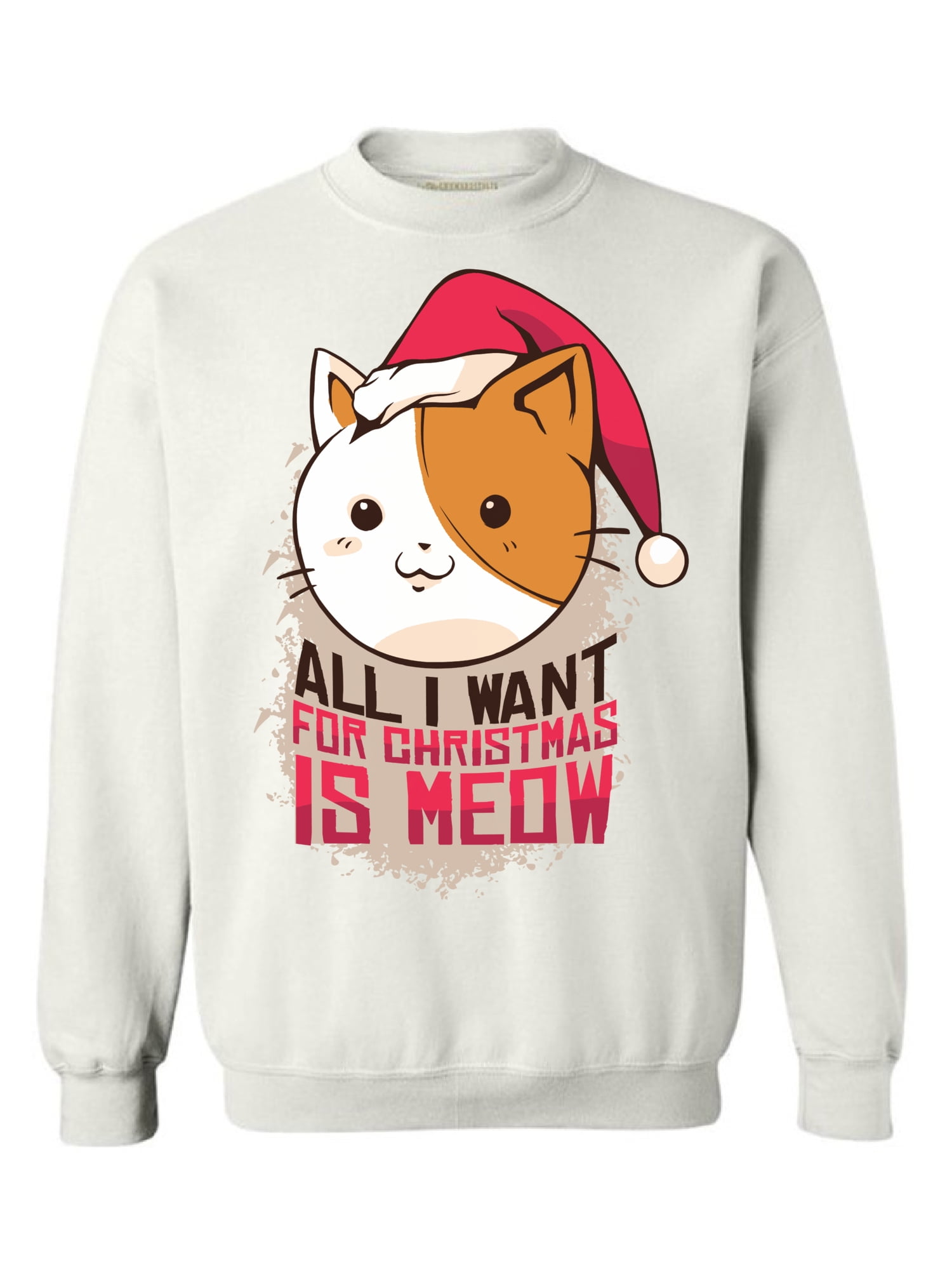 Awkward Styles Ugly Xmas Sweatshirt All I Want for Christmas is Meow ...