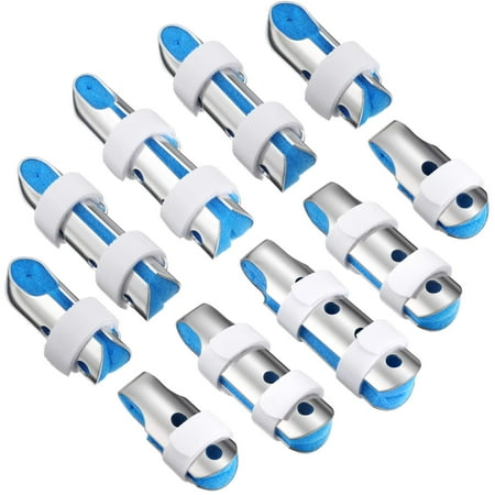 Lepai 10 Pieces Finger Splints Metal Padded Finger Support Finger ...