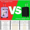 Flower Letter L Purple Luggage Cover Elastic Washable Stretch Suitcase ...