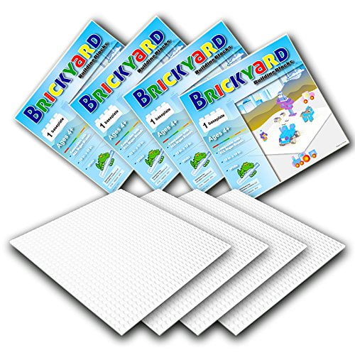 White Baseplates, 10 x 10 Inches Large Thick Base Plates for Building ...