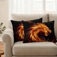 Chinese Style Outdoor Waterproof Pillow Covers, Fantasy Dragon Orange ...