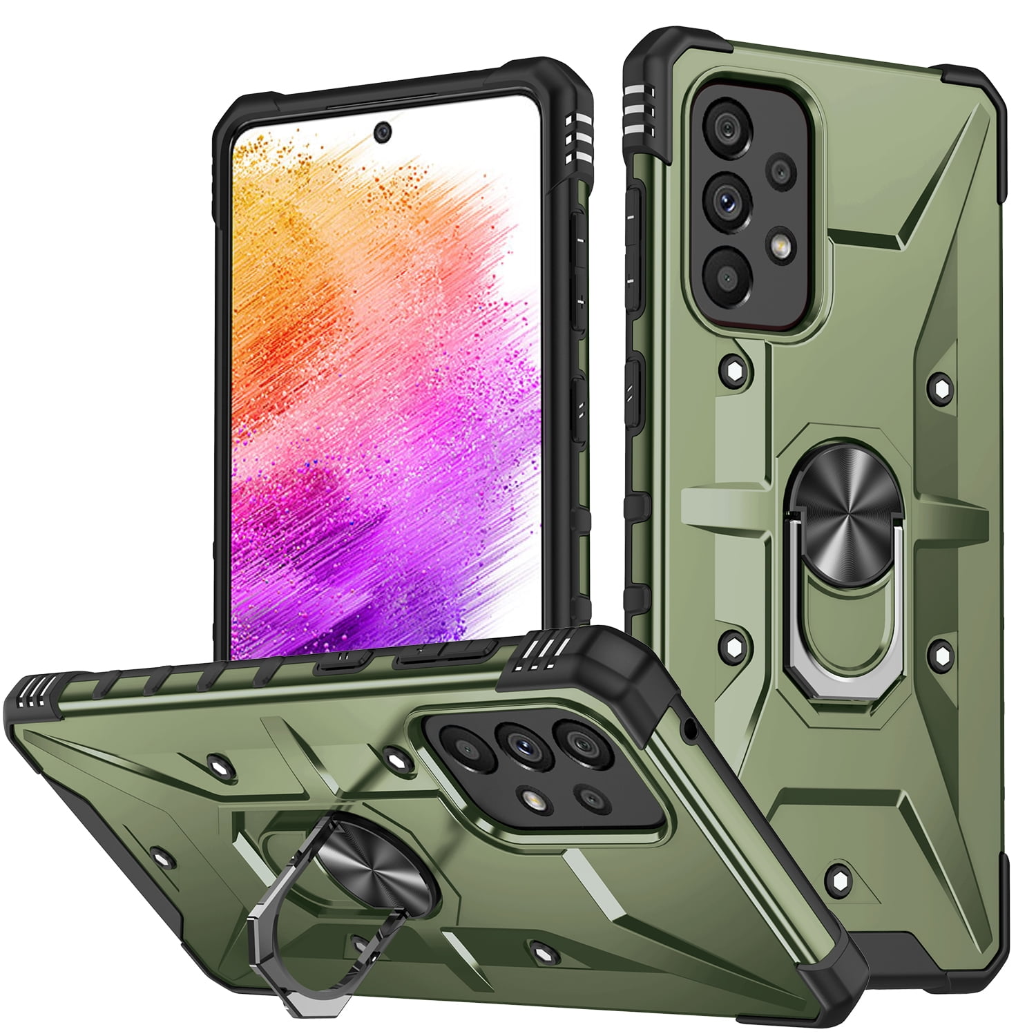 Nalacover Heavy Duty Case for Samsung Galaxy A13 5G, Hybrid Rugged PC + Soft TPU Military Grade ...