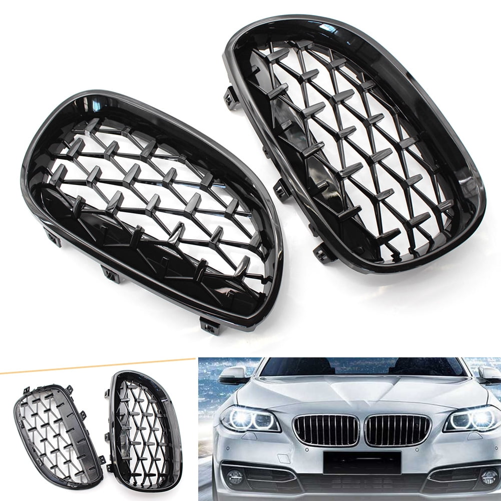 BFY Car Front Kidney Grill Diamond Meteor Style Grille For BMW E60 5 ...