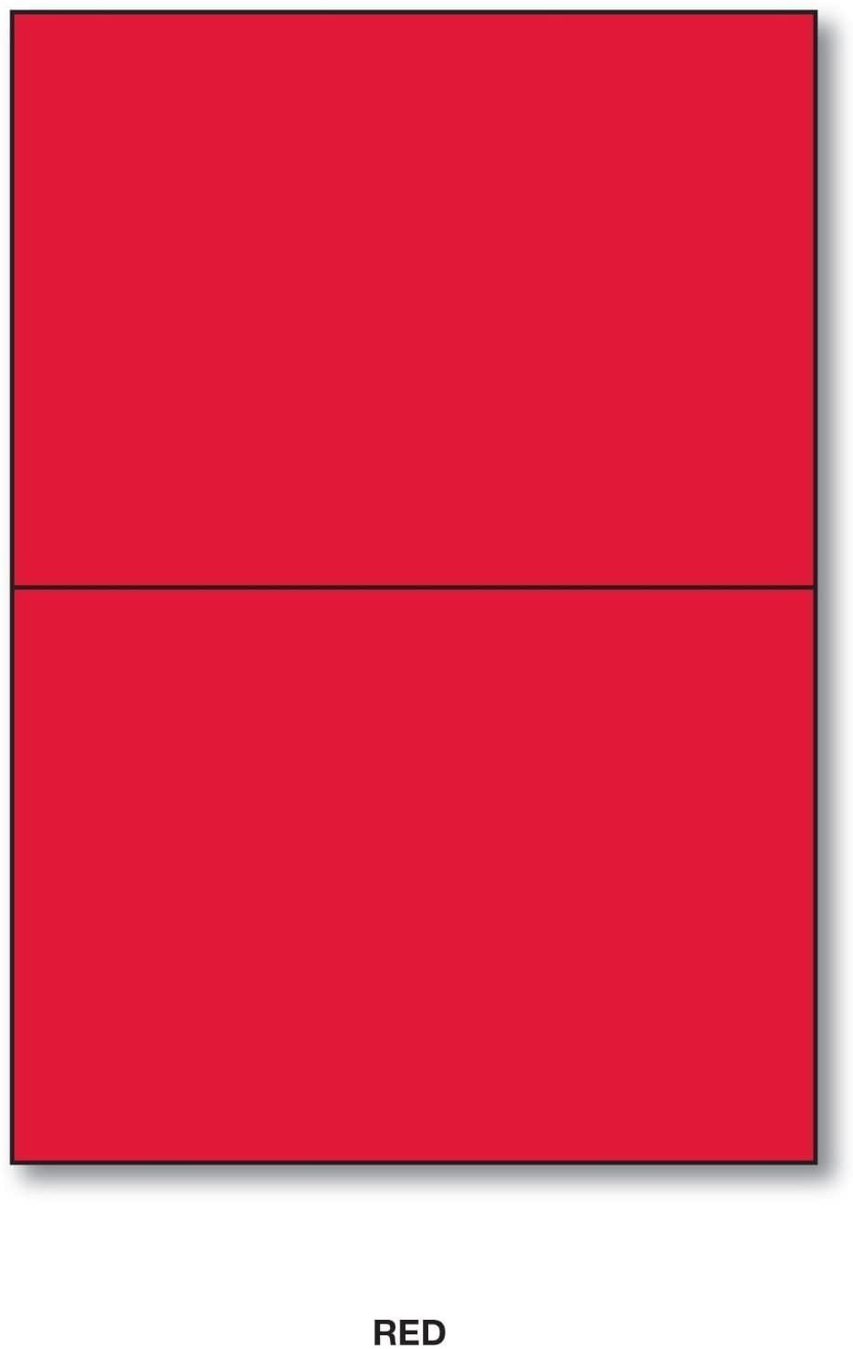 Valentine's Day - 5" X 7" Blank Bright Red Greeting Card Sets - Scored ...