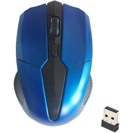 Computer Mouse, 2.4GHz 1600 DPI Ergonomic Wireless Optical Gaming Mouse ...