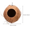 OUNONA Handmade Brown Coconut Shell Bird Nest Durable Outdoor Birds ...