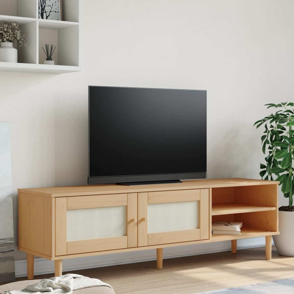 Click here for Vidaxl Tv Cabinet Senja Rattan Look Brown 158x40x4... prices