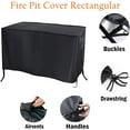 Saking 57in Propane Gas Fire Pit Table Cover, Black, Waterproof Outdoor ...