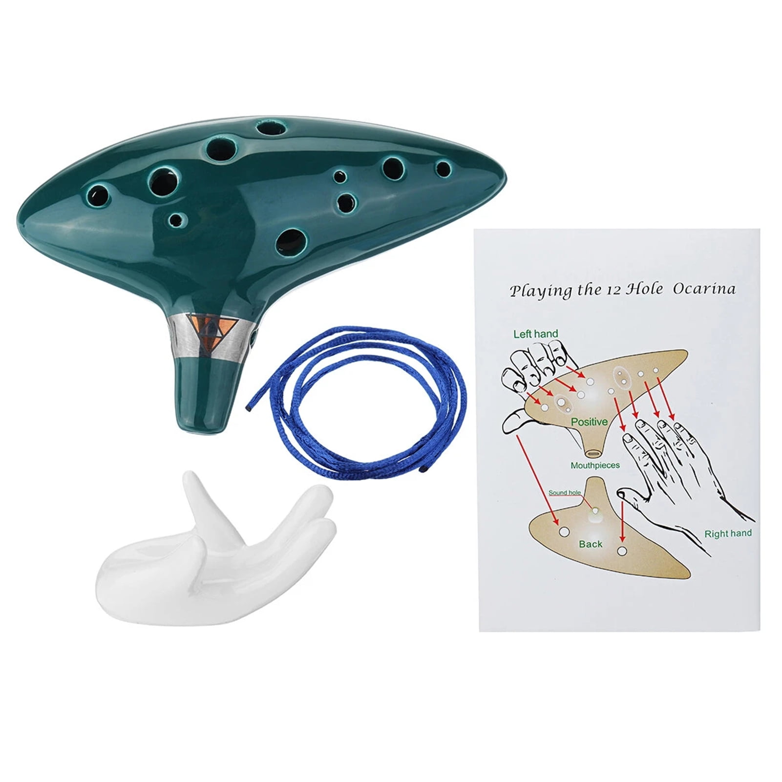 Buy 12 Holes Alto C Zelda Ocarina Ceramic Vessel Flute Wind Musical ...