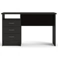 Pemberly Row Black Engineered Wood Computer Desk with Storage & 3 ...