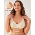 Deyllo Womens Wireless Bra Non Padded Plus Size Full Coverage