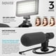 Bower Ultimate Vlogger Kit with 50 LED Light, HD Microphone, Bracket ...