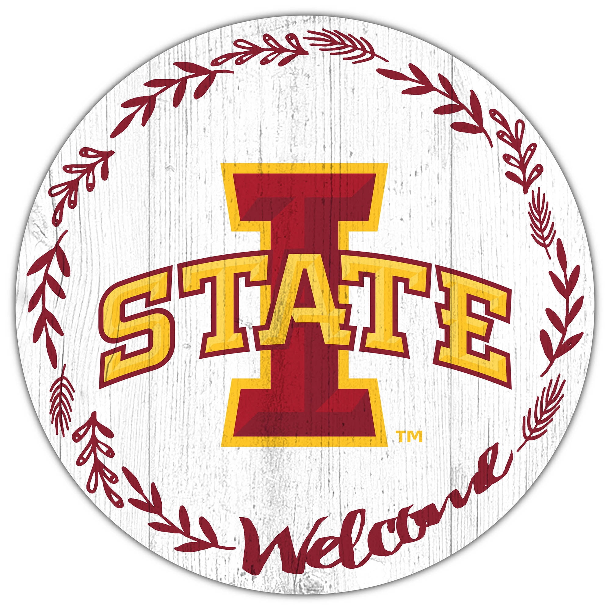 Iowa State Cyclones 12" Welcome Circle Sign - Walmart.com