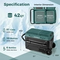 Free Shipping! Costway Dual Zone 12V Car Refrigerator 42QT Portable ...