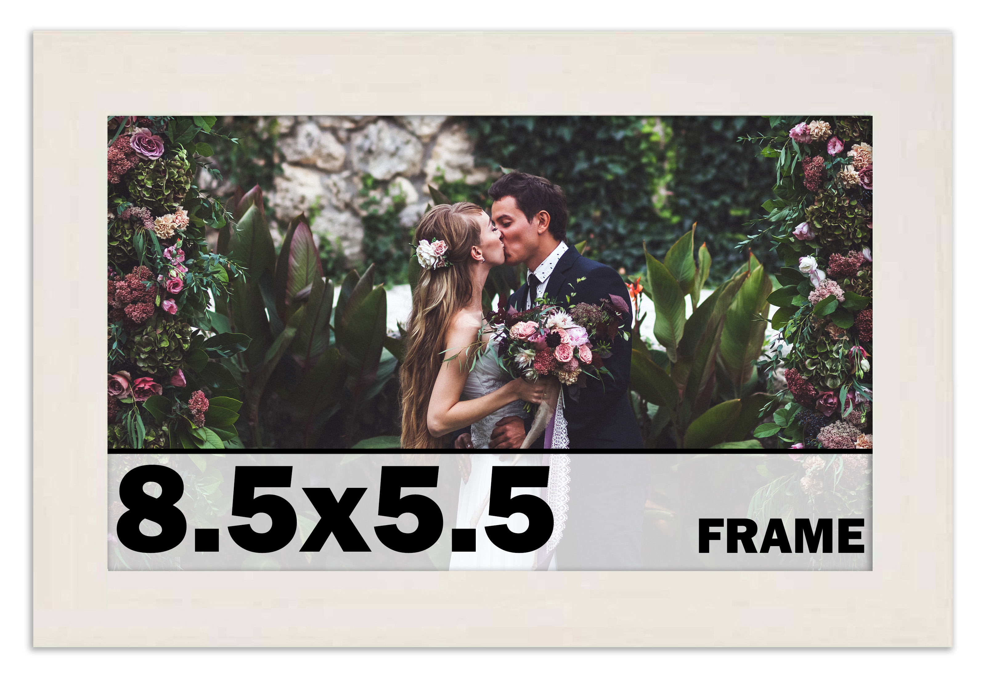 8.5x5.5 Frame White Wash Picture Frame - Complete Modern Photo Frame ...