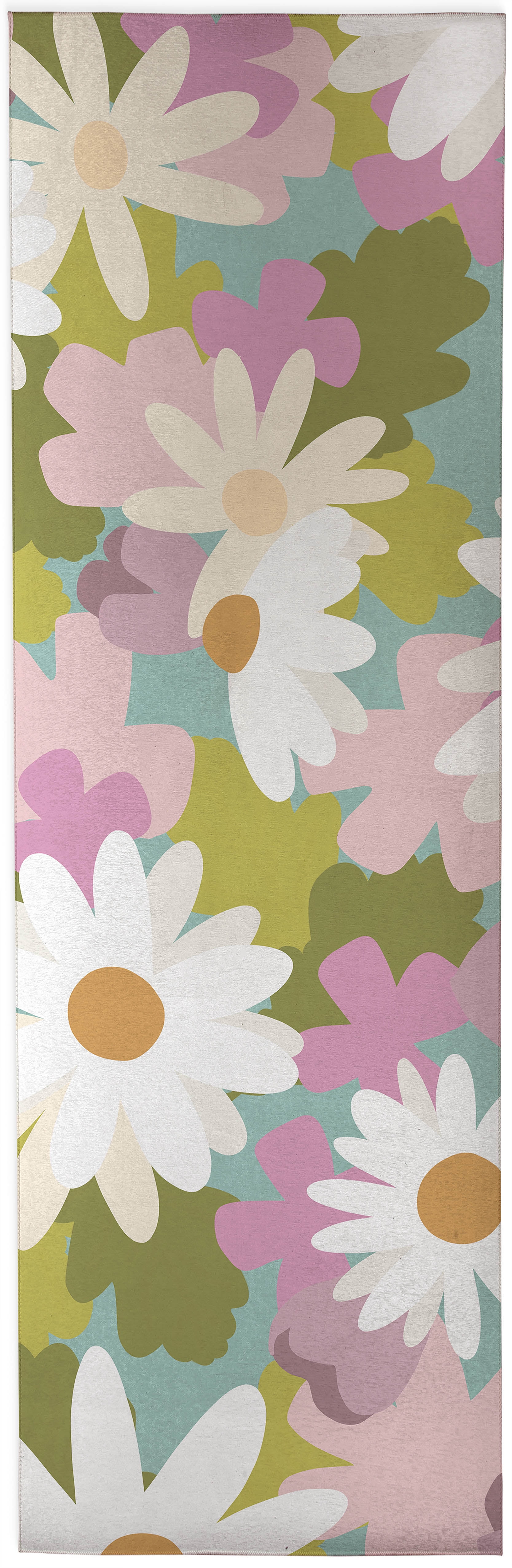 FLOWER POWER PINK Kitchen Mat By Kavka Designs - Walmart.com