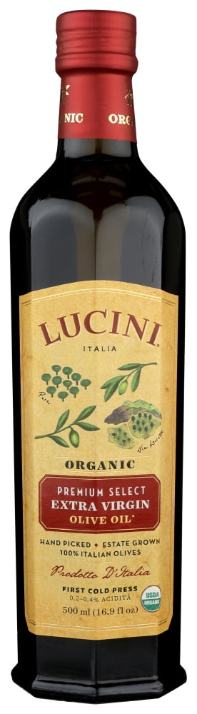 Lucini Italia Olive Oil Organic Xvirgin Large, 16.9 Fl Oz - Walmart.com ...