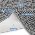 24x17 Chenille Bath Mat – Non-Slip with Backing Bath Rug Ultra ...