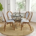 Merrick Lane Set of Two Stacking Thonet French Bistro Style Chair with ...