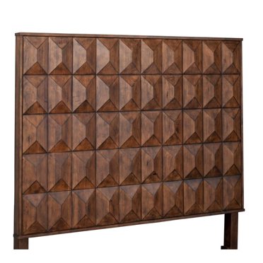 Bowery Hill Modern King California King Panel Headboard in Brown ...