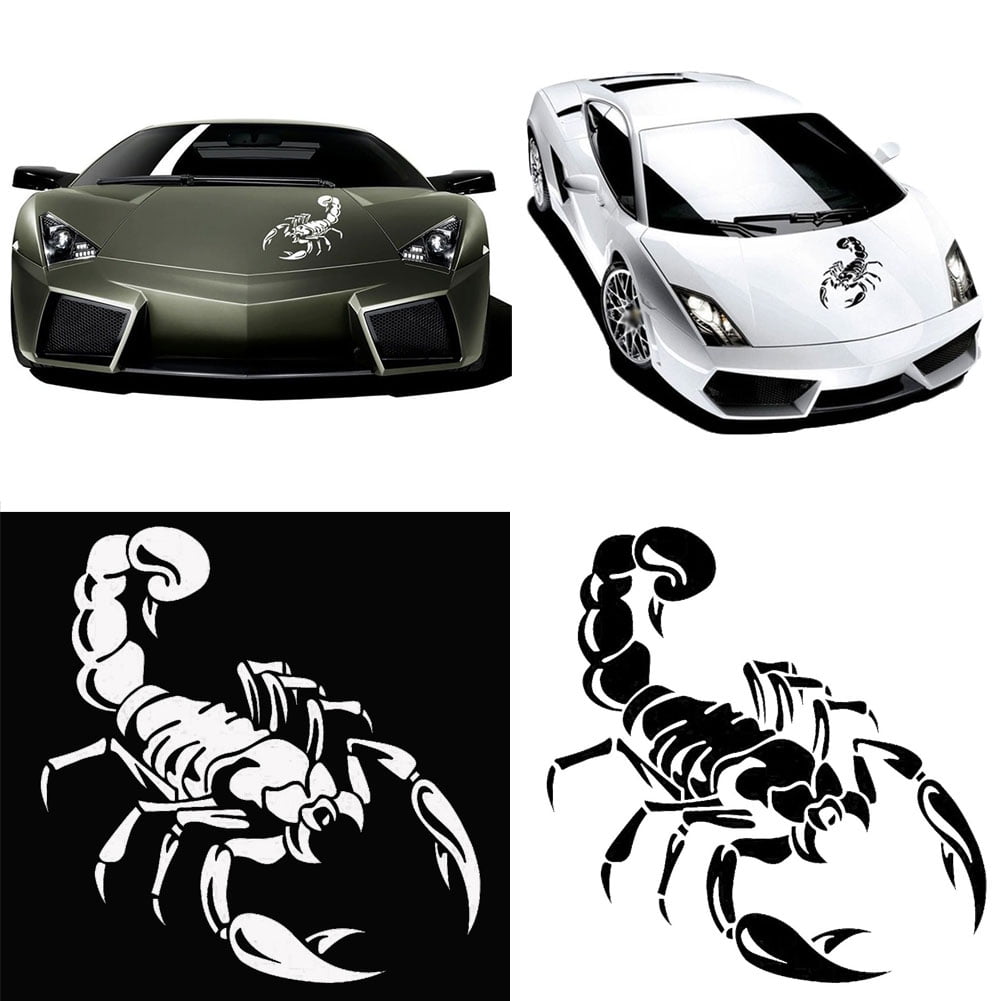 SPRING PARK Fashion Scorpion Reflective Car Vehicle Body Hood Window ...