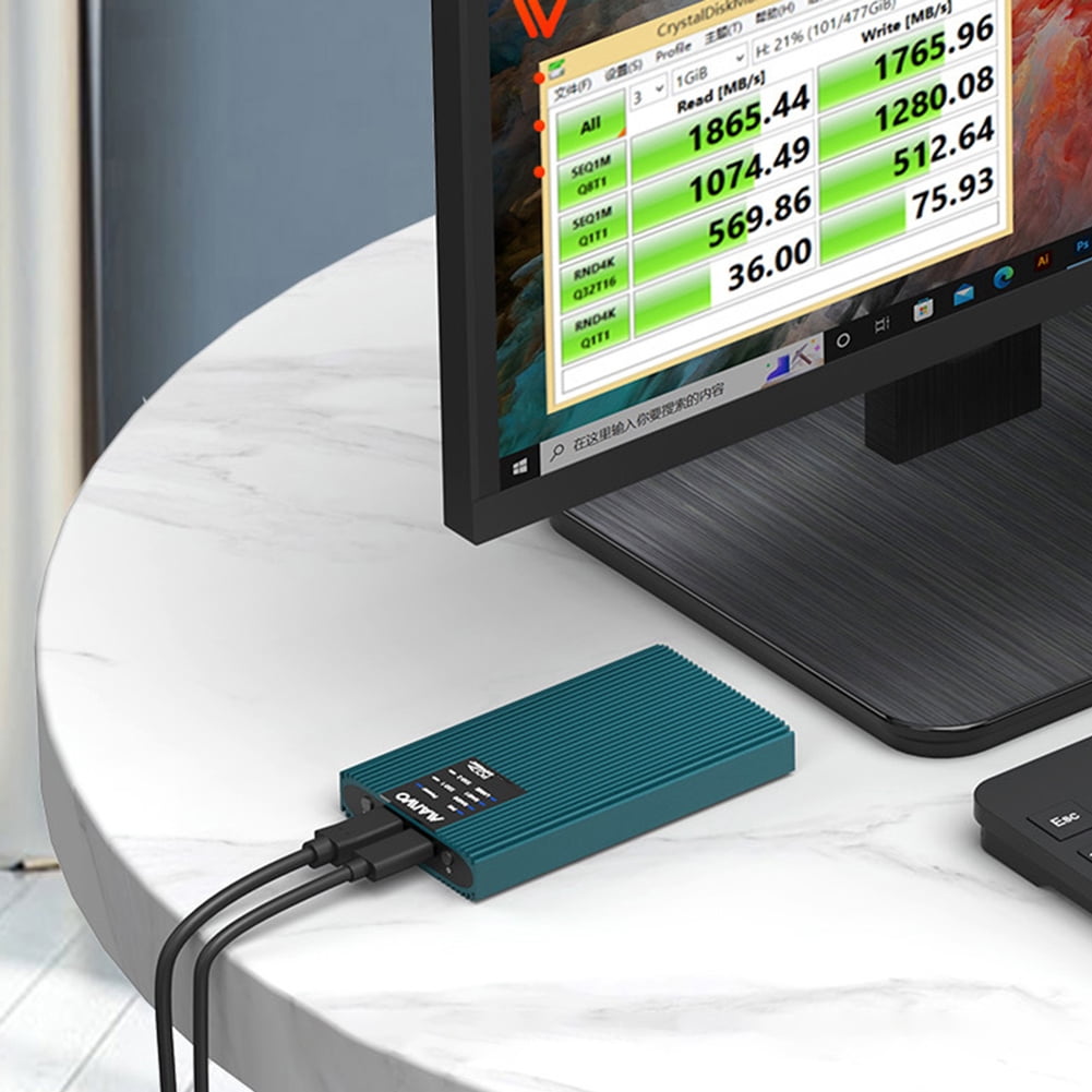 Dual Bay External Hard Drive Reader USB3.2 GEN2x2 20Gbps 8TB Capacity ...
