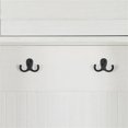 Bowery Hill Wood Hall Tree with 2 Cabinet Doors in Distressed White ...