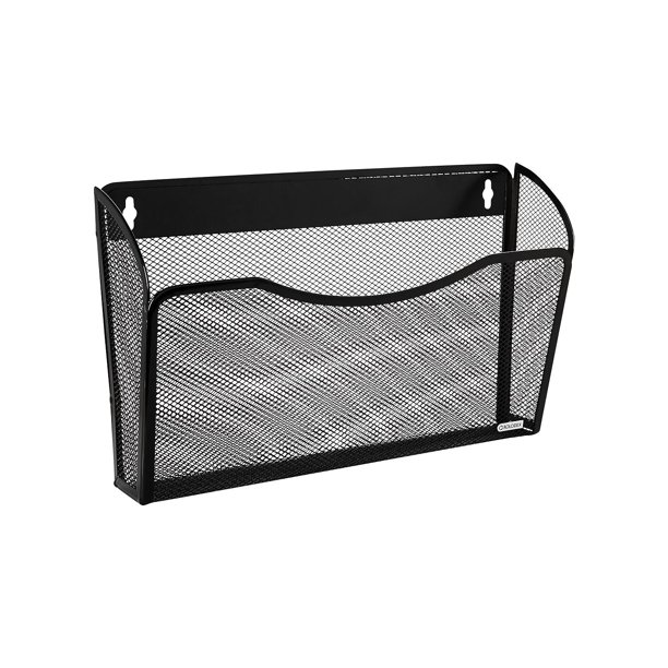 Rolodex Mesh 1-Pocket Metal Wall File Black (21931) - Walmart.com