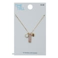 Time and Tru Women's Gold Tone Triple Pendant Necklace 18" with ...