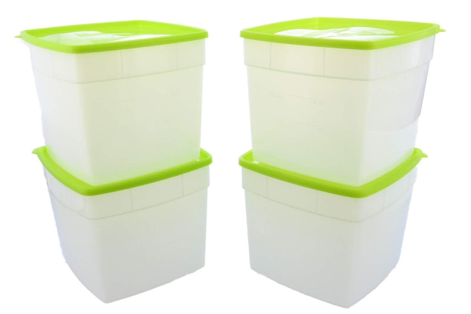 Arrow Reusable Plastic Storage Container Set, 4 Pack, 0.5 Gallon Food ...