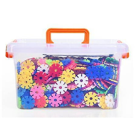 600pcs Diy Colorful Snow Snowflake Building Blocks Toy Bricks Splicing ...